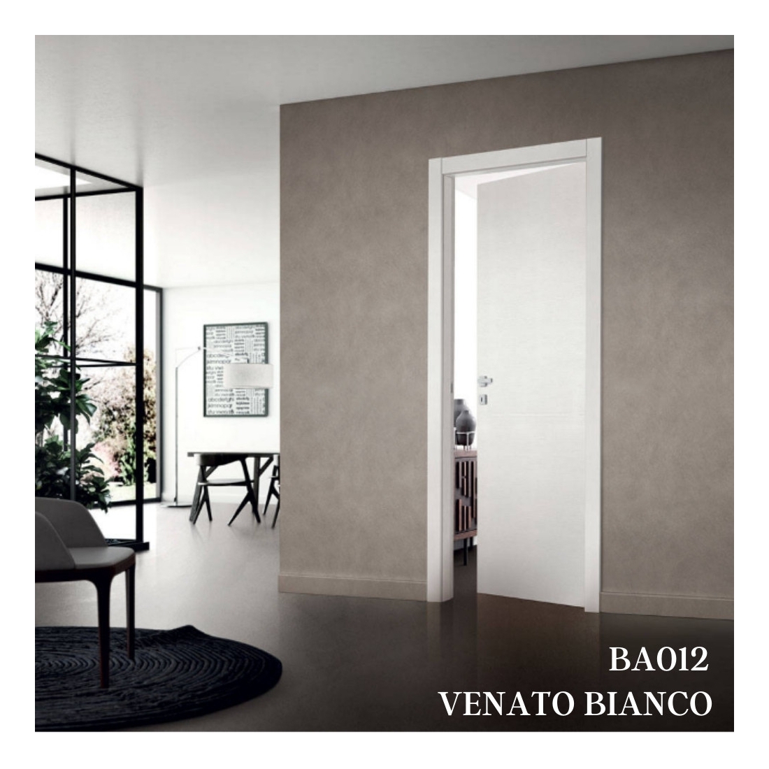 Porta battente venato bianco Comfort Prima Scrigno